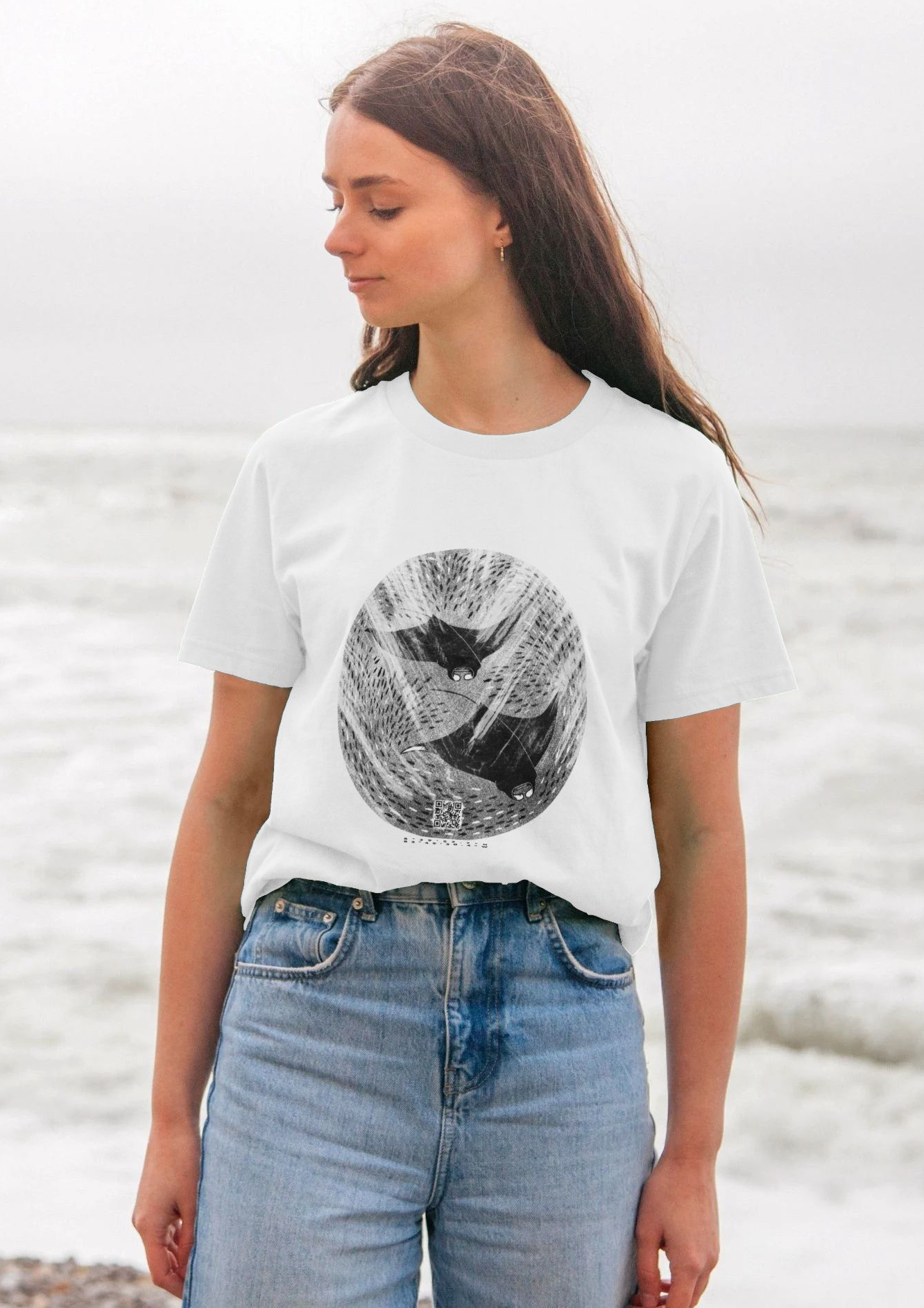 Devil rays T-shirt (womens) / OPY x Rapanui collaboration - Oceanographic