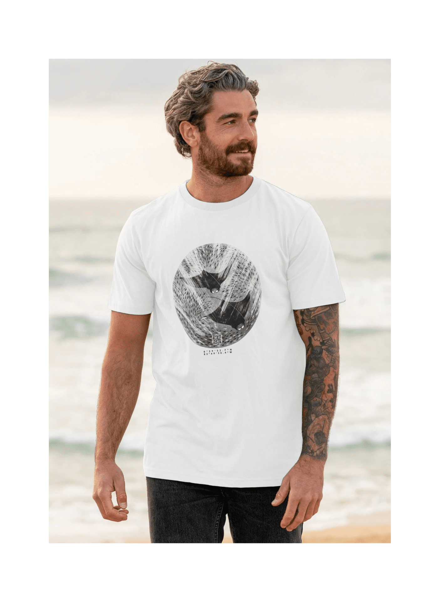 Devil rays T-shirt (mens) / OPY x Rapanui collaboration - Oceanographic